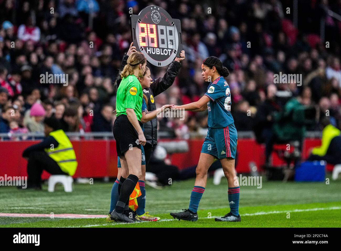 Amsterdam - Romee van de Lavoir of Feyenoord V1, Bridget Baptiste of ...