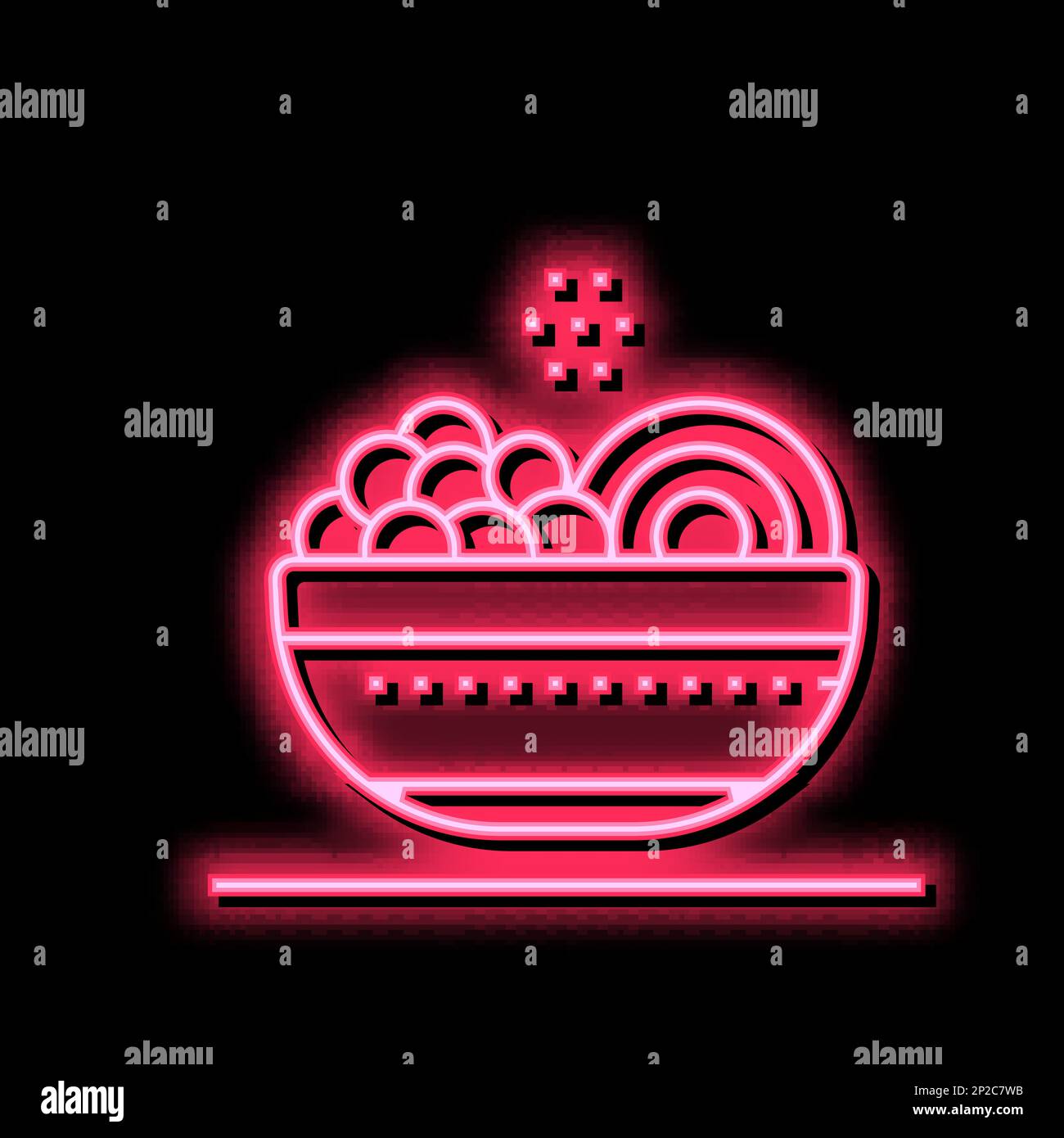 meal dish neon glow icon illustration Stock Vector Image & Art - Alamy
