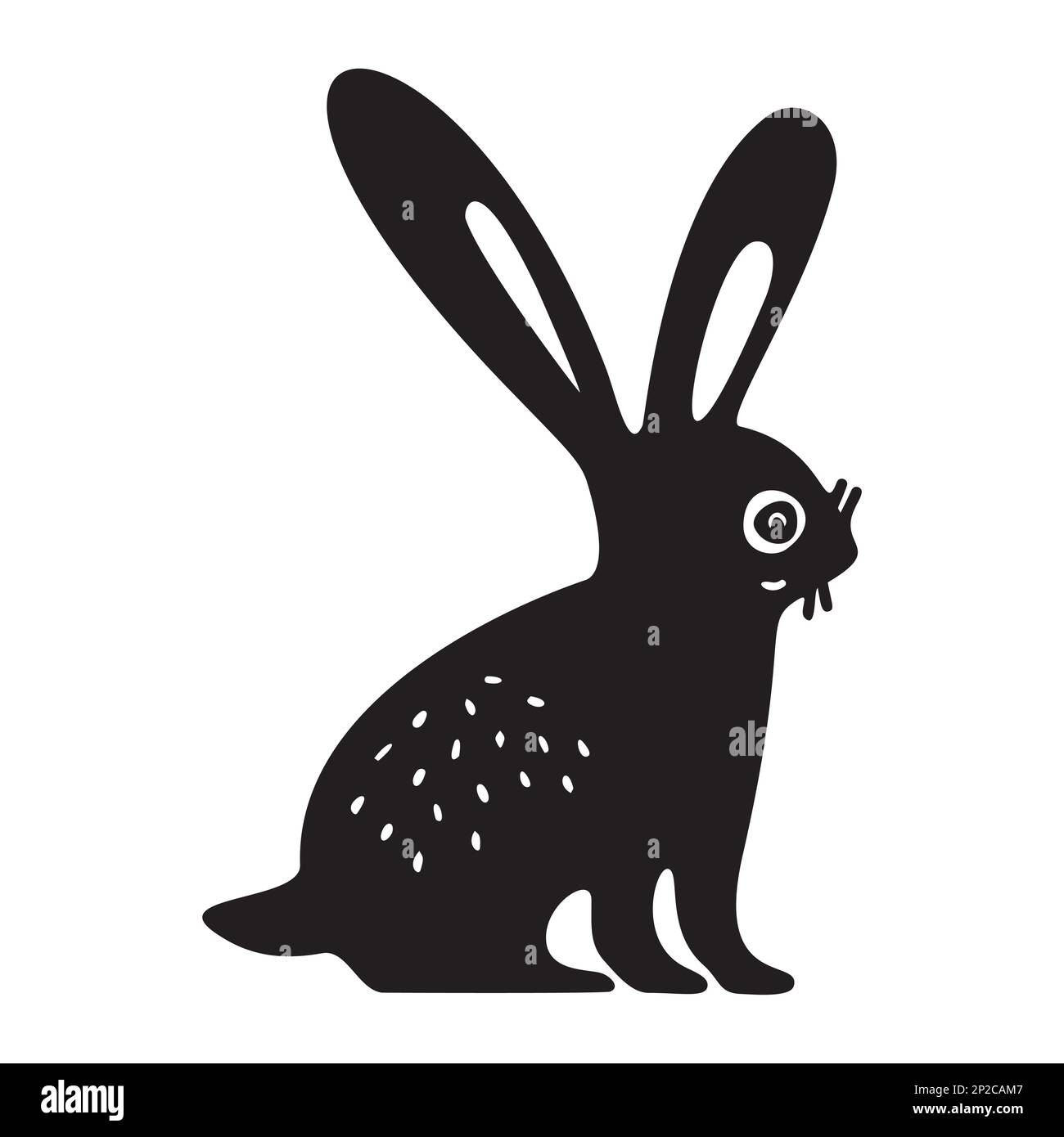 Cute easter bunny cartoon clipart. Vector rabbit motif Stock Vector ...