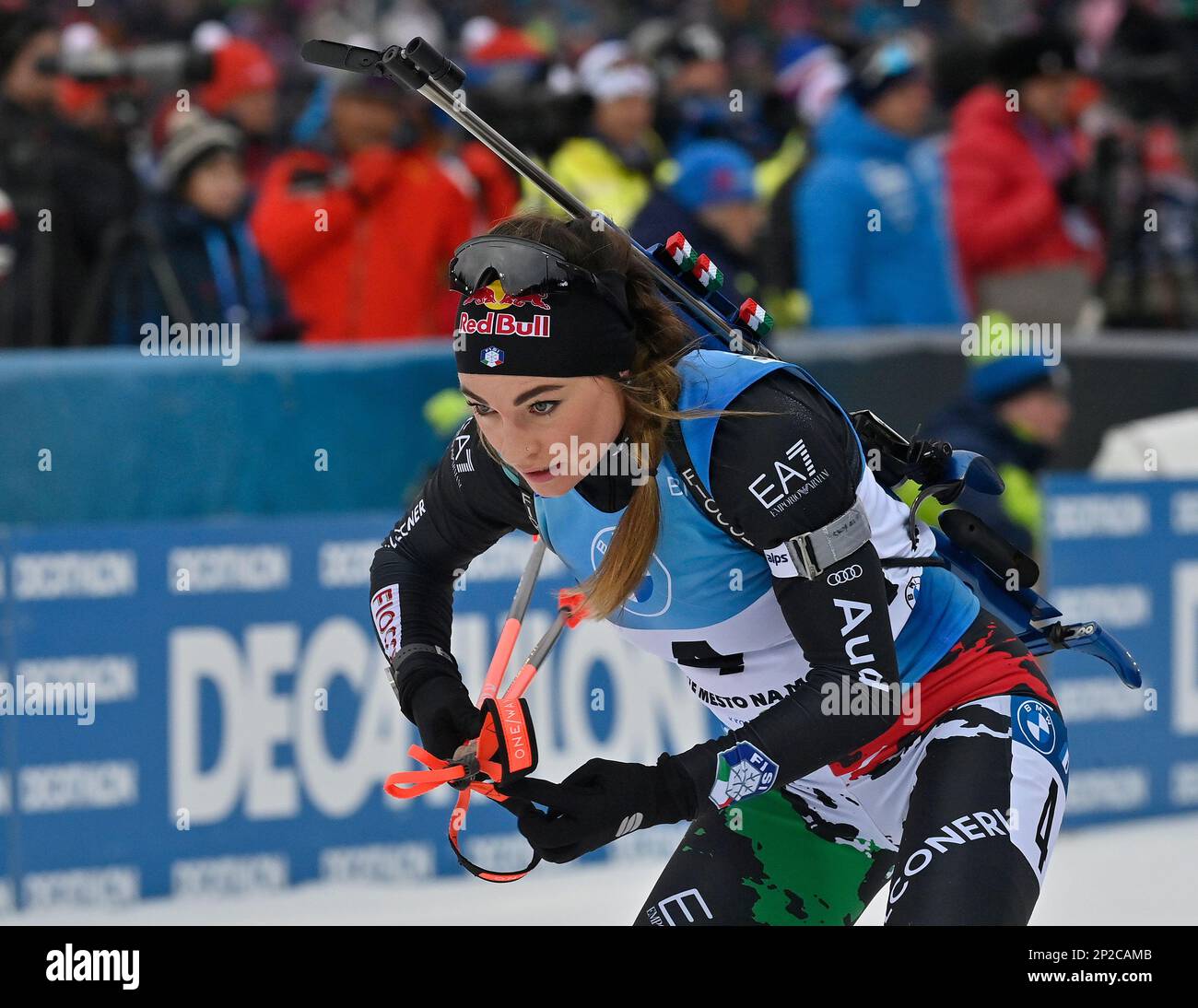 Dorothea Wierer of Italy competes during the women's Biathlon World Cup ...