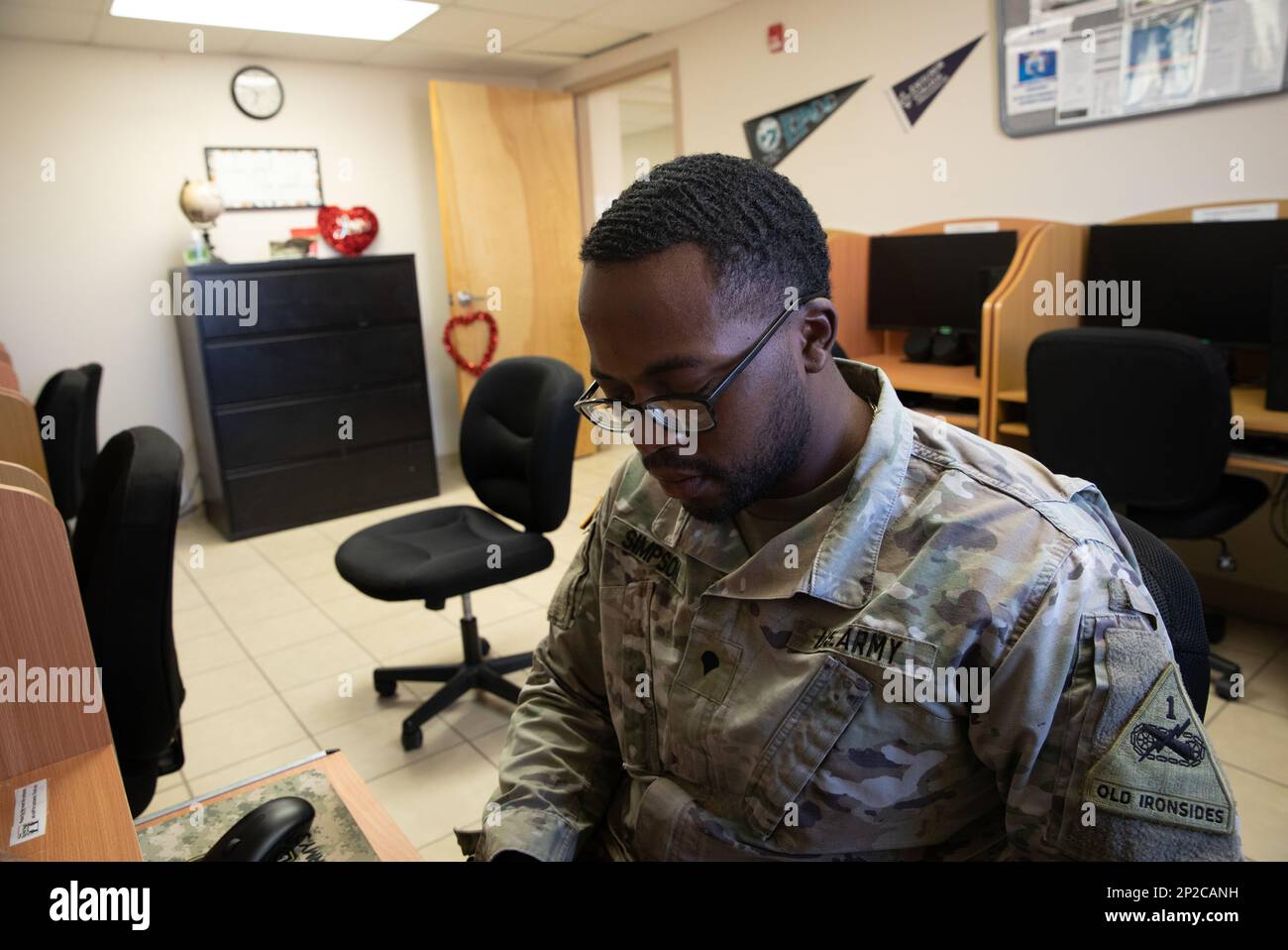 U.S. Army Spc. Sheldon Simpson, a motor transport operator with Foxtrot ...