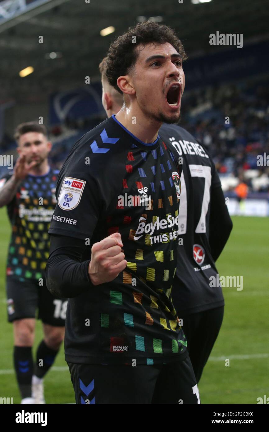 Coventry City's Tyler Walker celebrates scoring their side's fourth ...