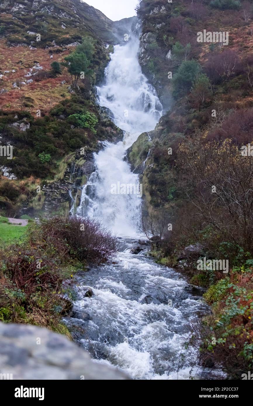 Assaranca Waterfall by Ardara in County Donegal - Ireland Stock Photo ...