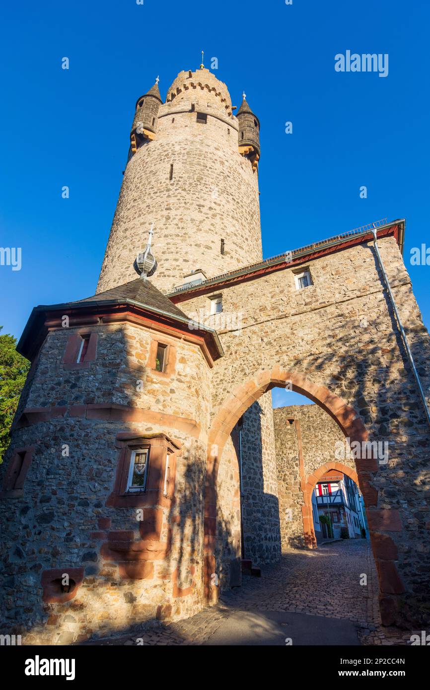 Tower adolfsturm and north gate of friedberg castle in taunus hi-res ...