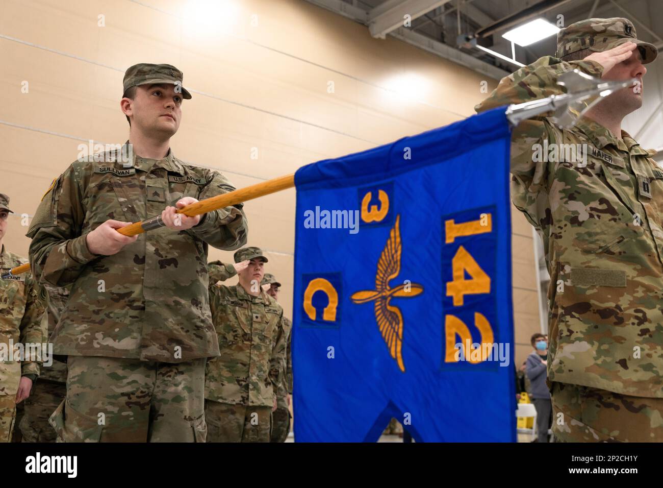 A U.S. Army soldier assigned to Charlie Company, 3rd Battalion, 142nd ...