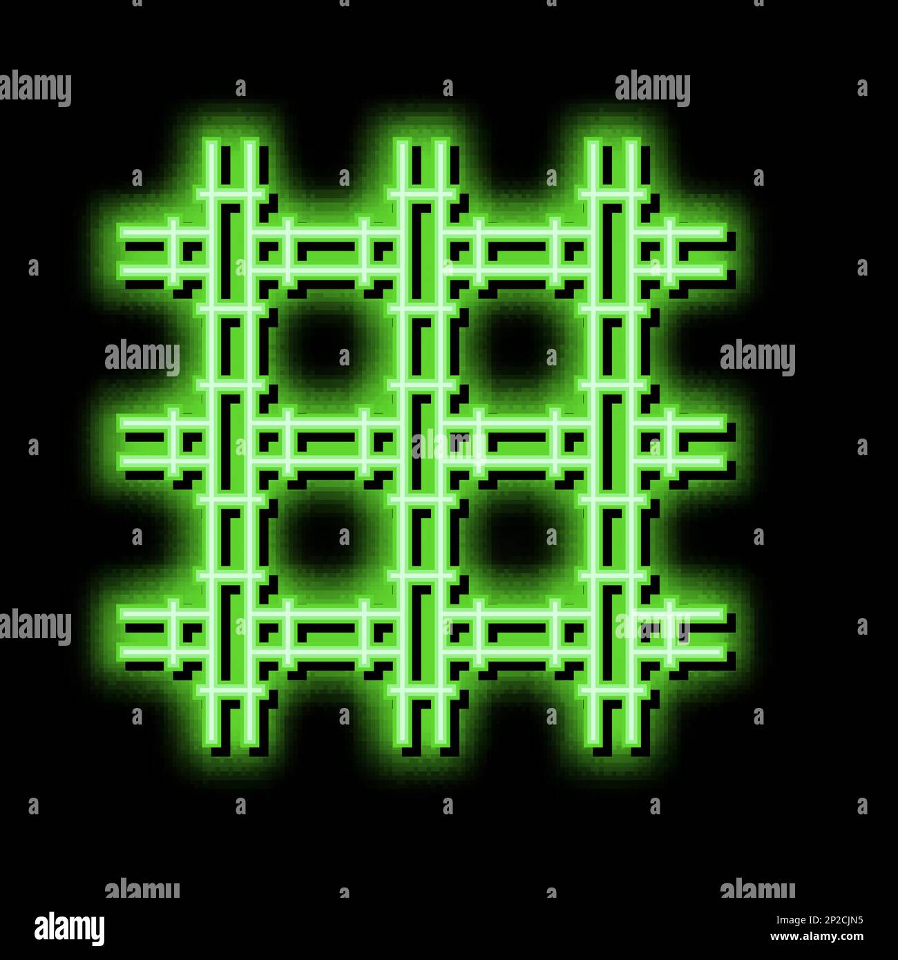 welded wire mesh wwf neon glow icon illustration Stock Vector Image ...