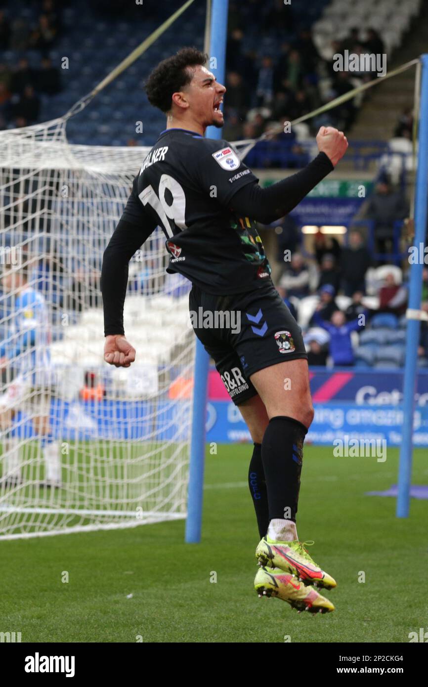 Coventry City's Tyler Walker celebrates scoring during the Sky Bet ...