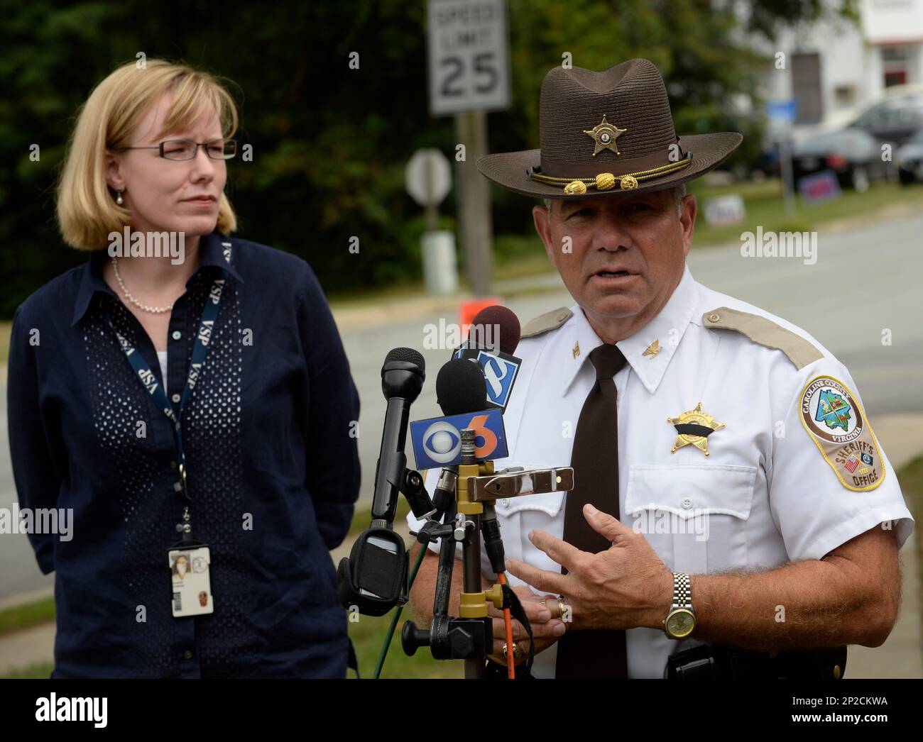 Corinne Geller, spokeswoman for the Virginia State Police, and Caroline ...