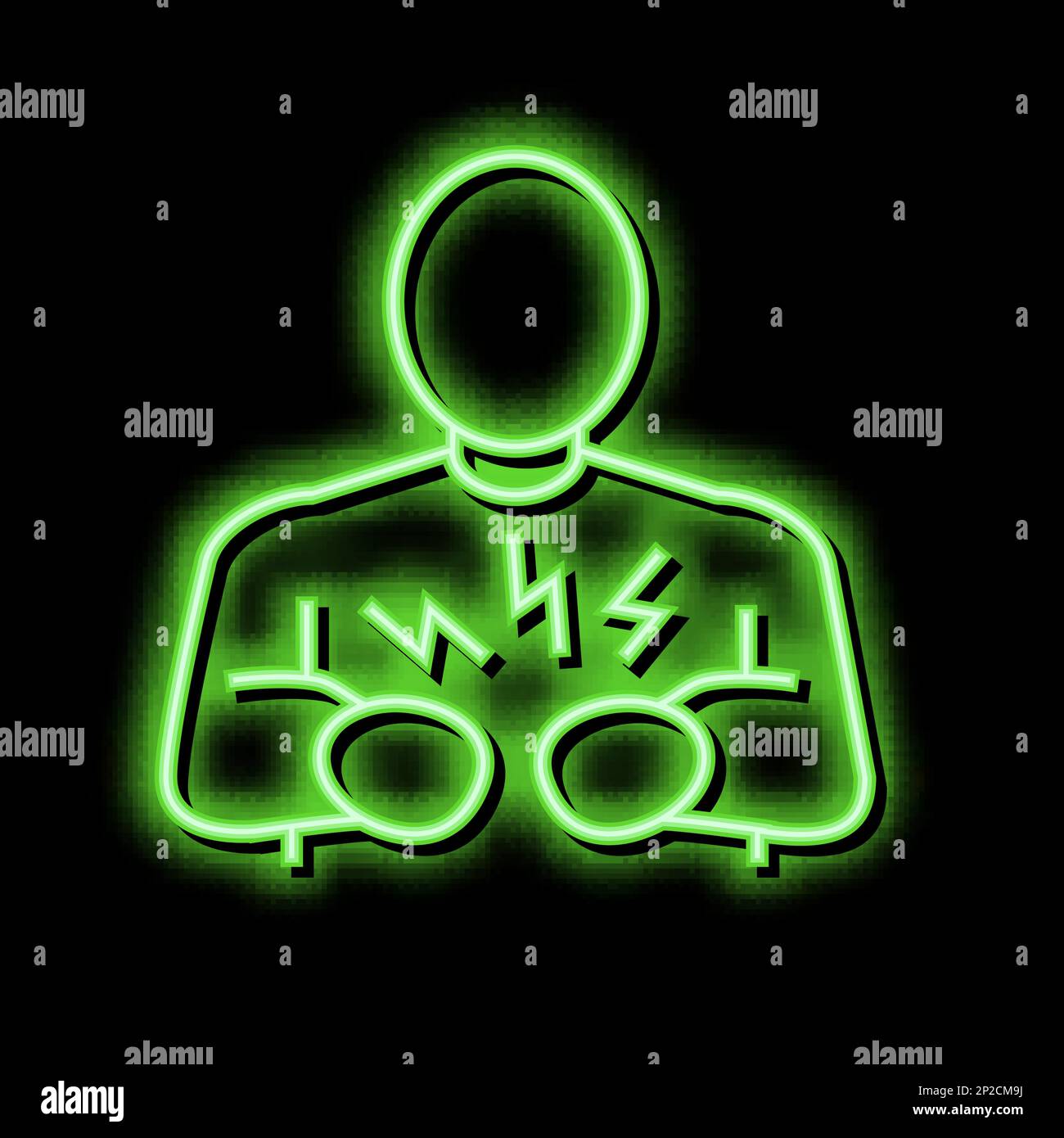 pain stomach neon glow icon illustration Stock Vector Image & Art - Alamy