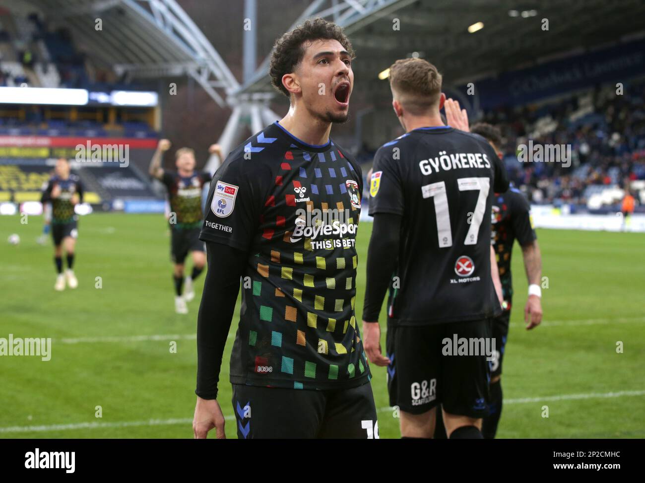 Coventry City's Tyler Walker celebrates scoring during the Sky Bet ...