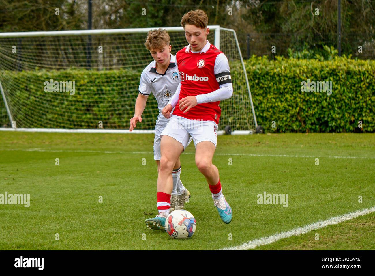 Swansea, Wales. 4 March 2023. Callum Hutton of Bristol City shields the ...