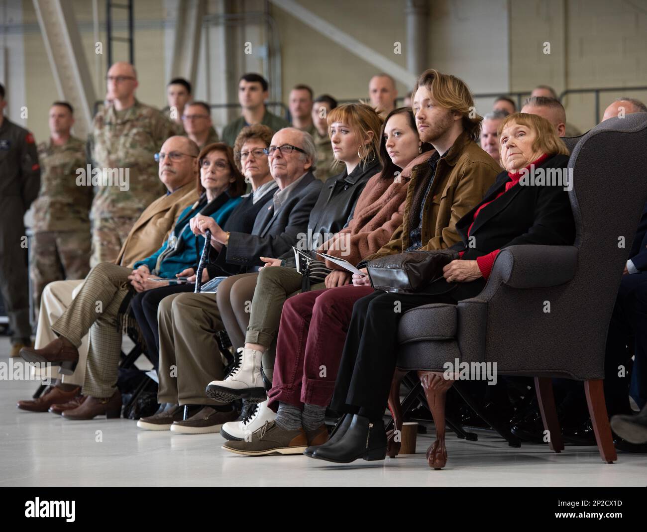Col. James McGovern's family watches his Assumption of Command ceremony ...