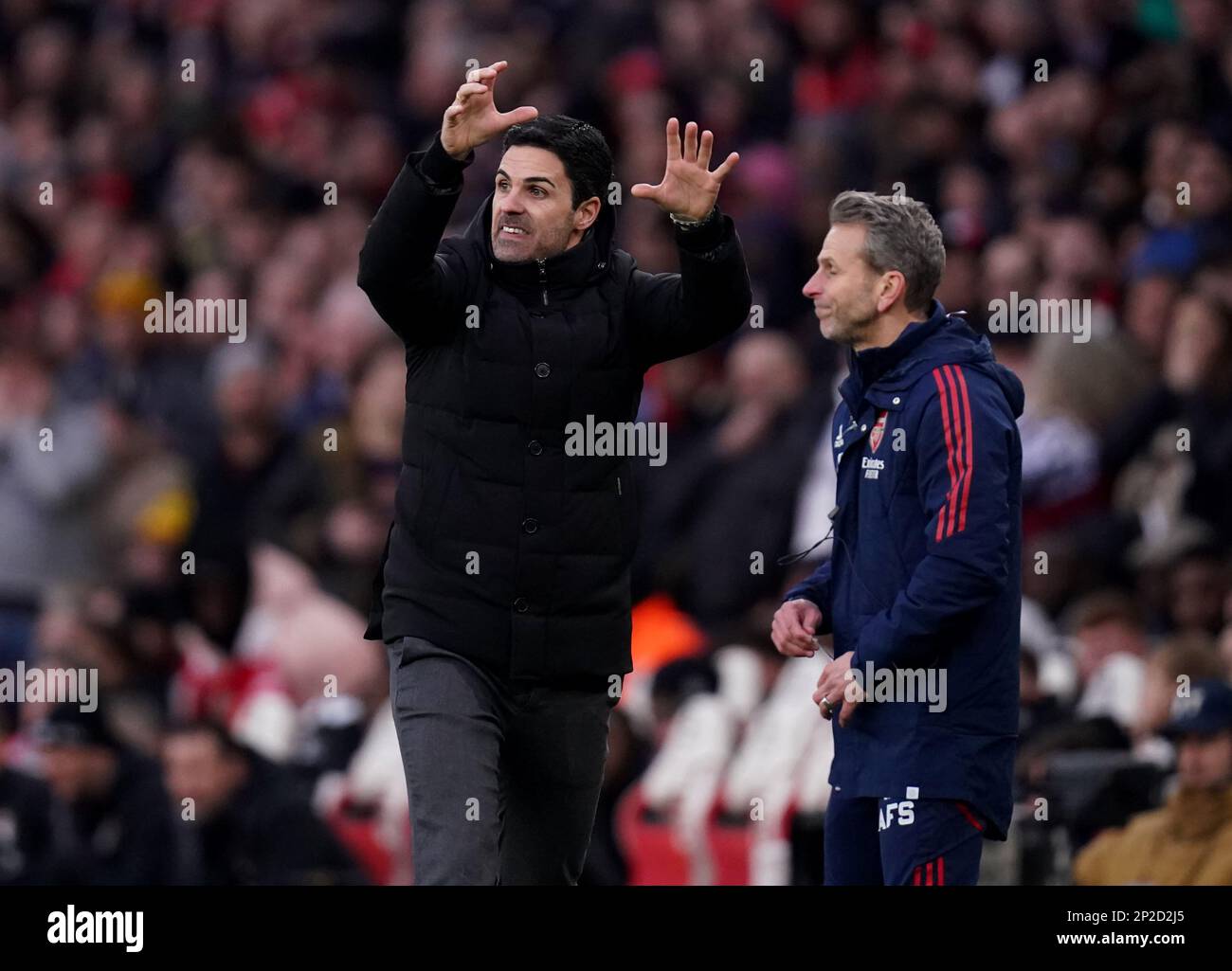 Arsenal manager Mikel Arteta during the Premier League match at the ...