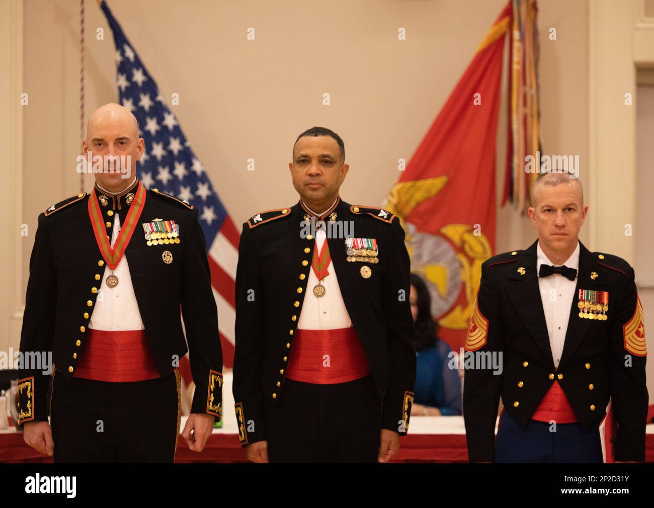 U.S. Marine Corps Col. Andrew M. Kelly (left), the commanding officer ...