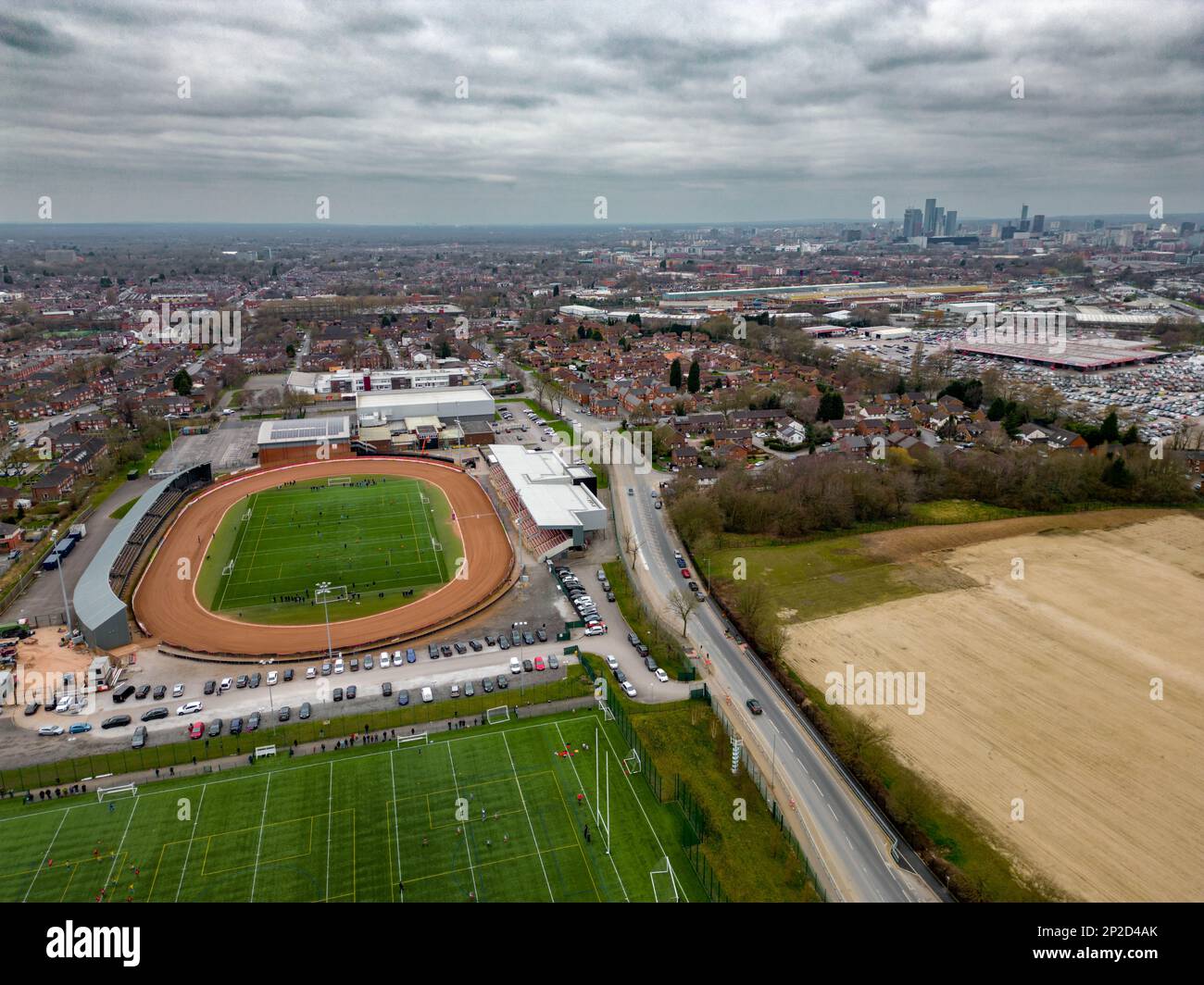 Aerial Footage of The New Belle Vue Speedway and Belle View School as ...