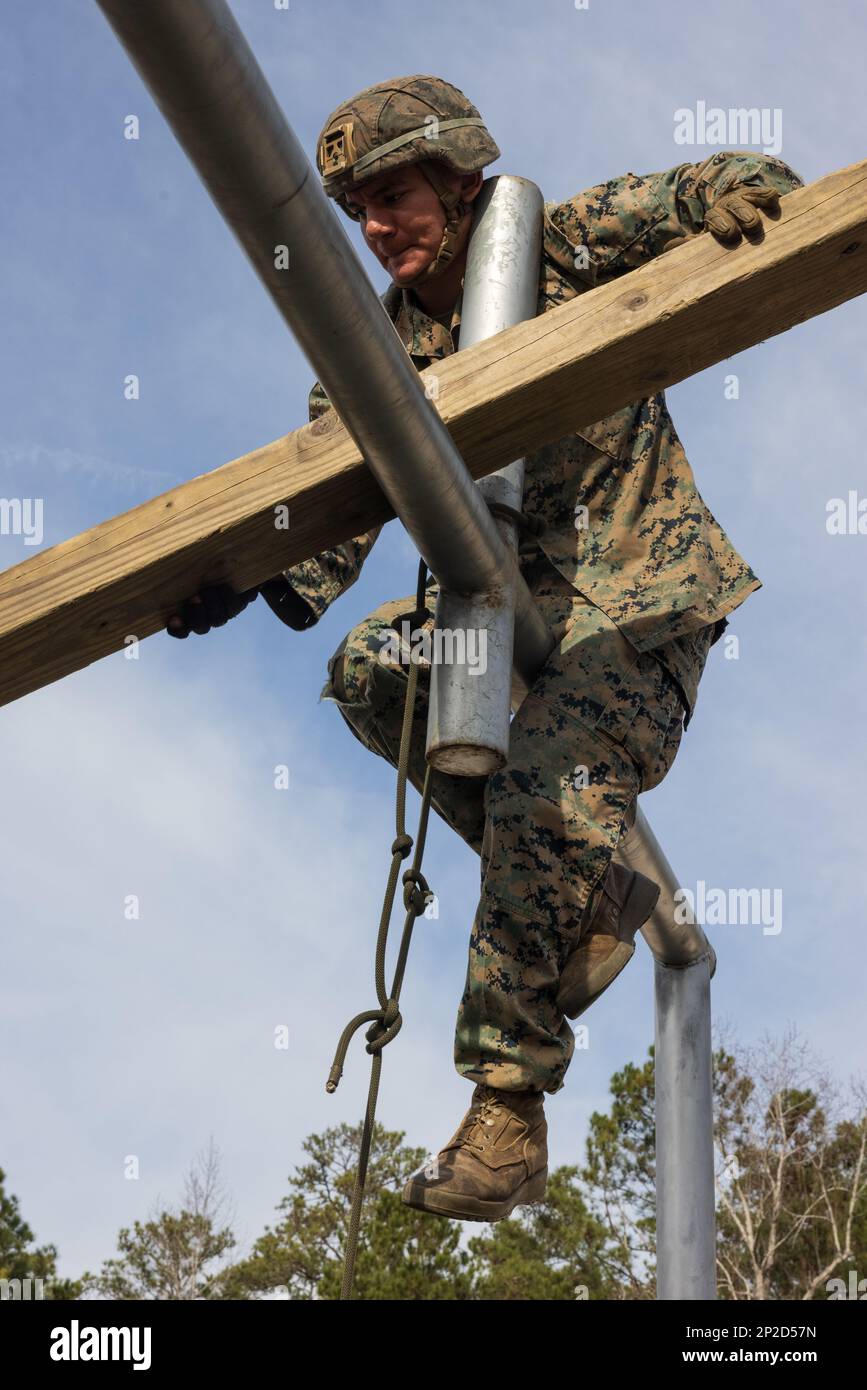 U.S. Marine Corps Lance Cpl. Anthon Galvan, a combat engineers with 8th ...