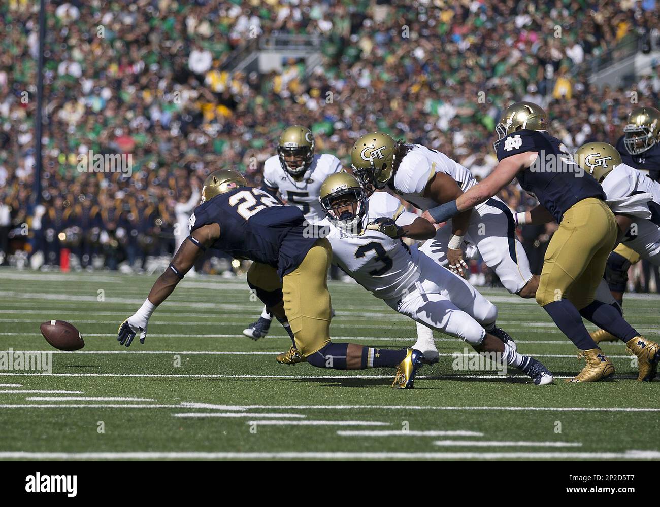 September 19, 2015: Notre Dame safety Elijah Shumate (22) and Georgia ...