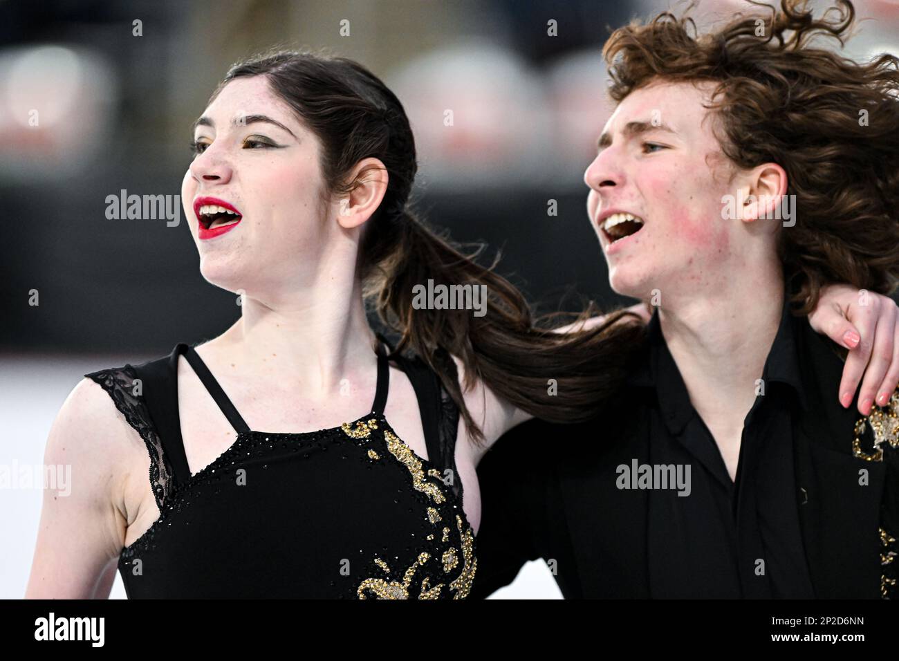 Jenna HAUER & Benjamin STARR (USA), during Junior Ice Dance Rhythm ...