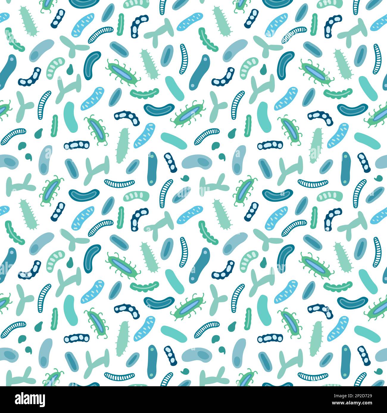 Seamless pattern of molecules, cells of virus, bacteria Stock Vector ...