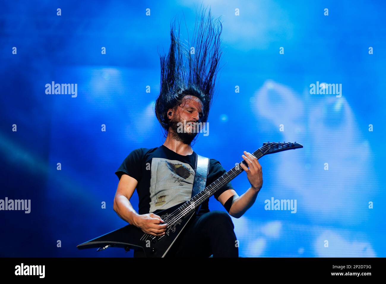 Christian Andreu of the French heavy metal band Gojira performs at the ...