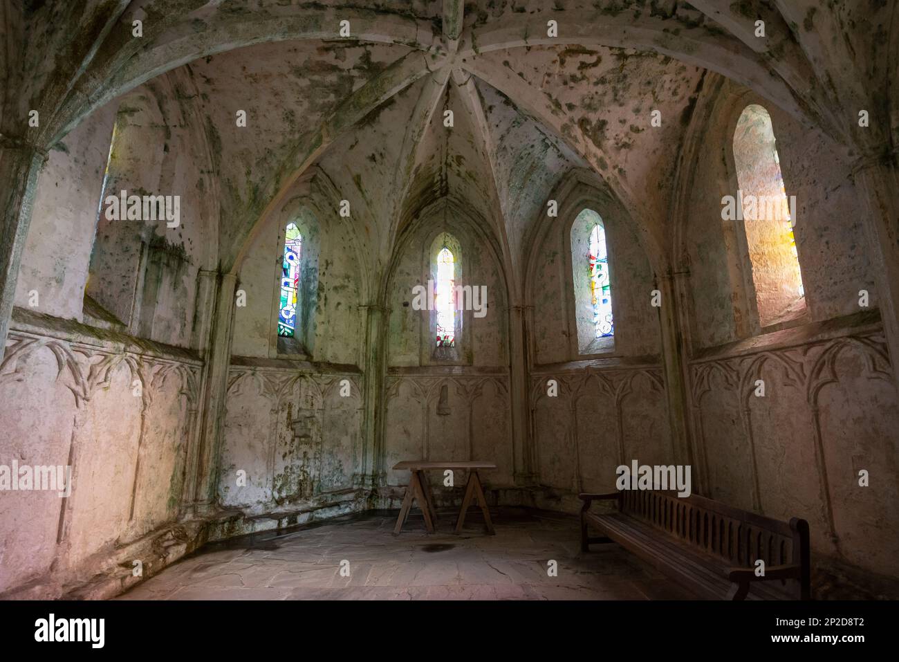 Chapel inside Beaumaris Castle, Anglesey, North Wales Stock Photo - Alamy