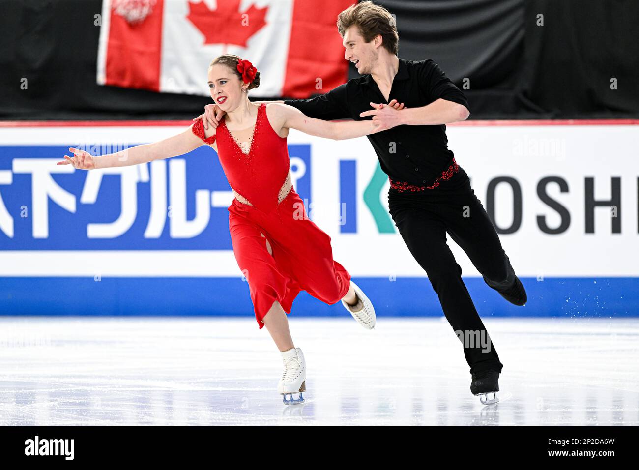 Leah NESET & Artem MARKELOV (USA), during Junior Ice Dance Rhythm Dance ...