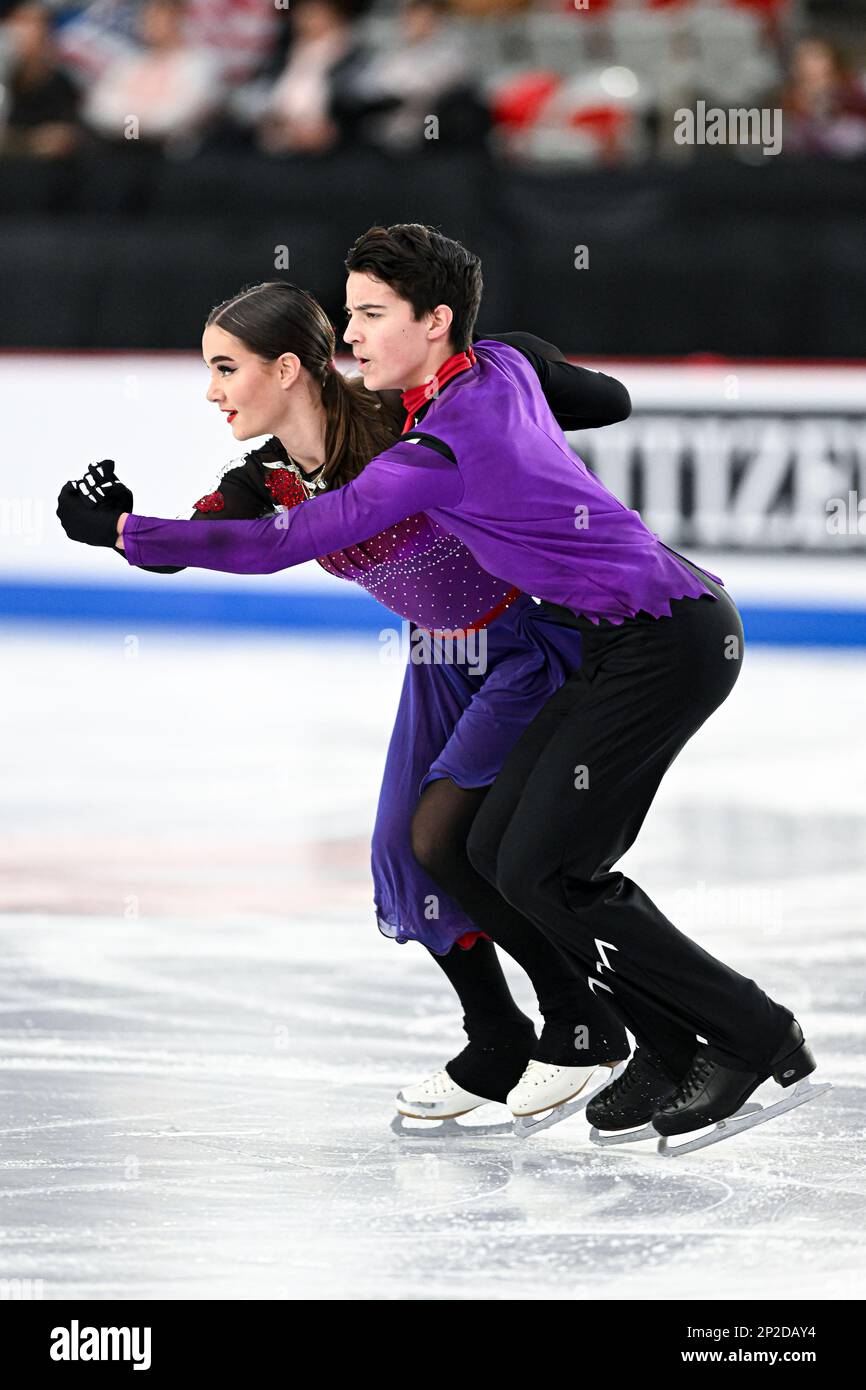 Milla O'BRIEN & Laurin WIEDERKEHR (SUI), during Junior Ice Dance Rhythm ...