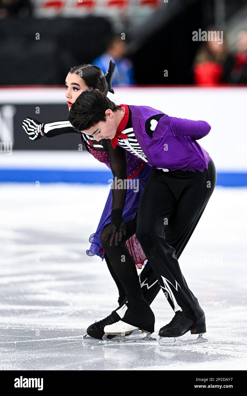 Milla O'BRIEN & Laurin WIEDERKEHR (SUI), during Junior Ice Dance Rhythm ...