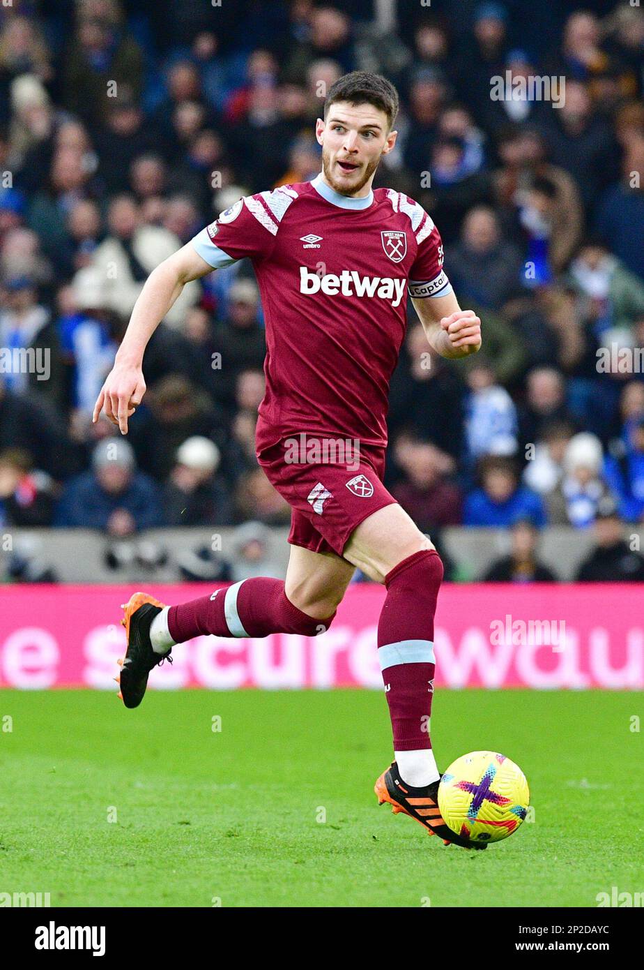 Brighton, UK. 04th Mar, 2023. Declan Rice of West Ham United during the ...