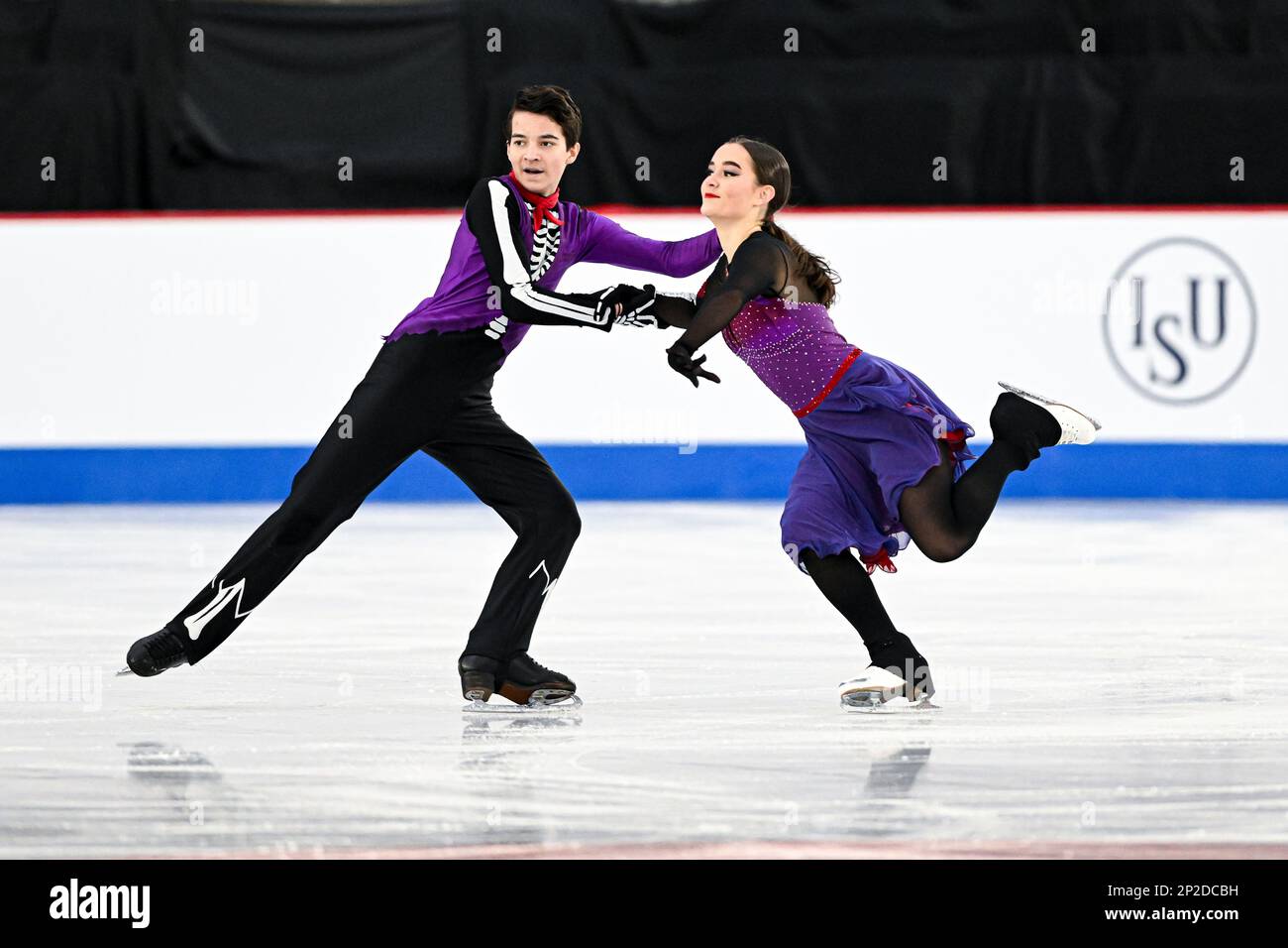 Milla O'BRIEN & Laurin WIEDERKEHR (SUI), during Junior Ice Dance Rhythm ...