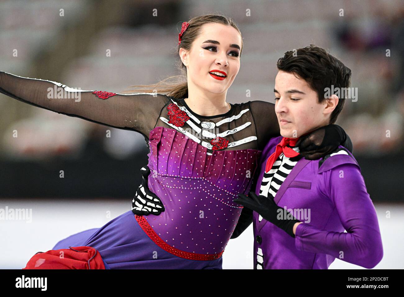 Milla O'BRIEN & Laurin WIEDERKEHR (SUI), during Junior Ice Dance Rhythm ...