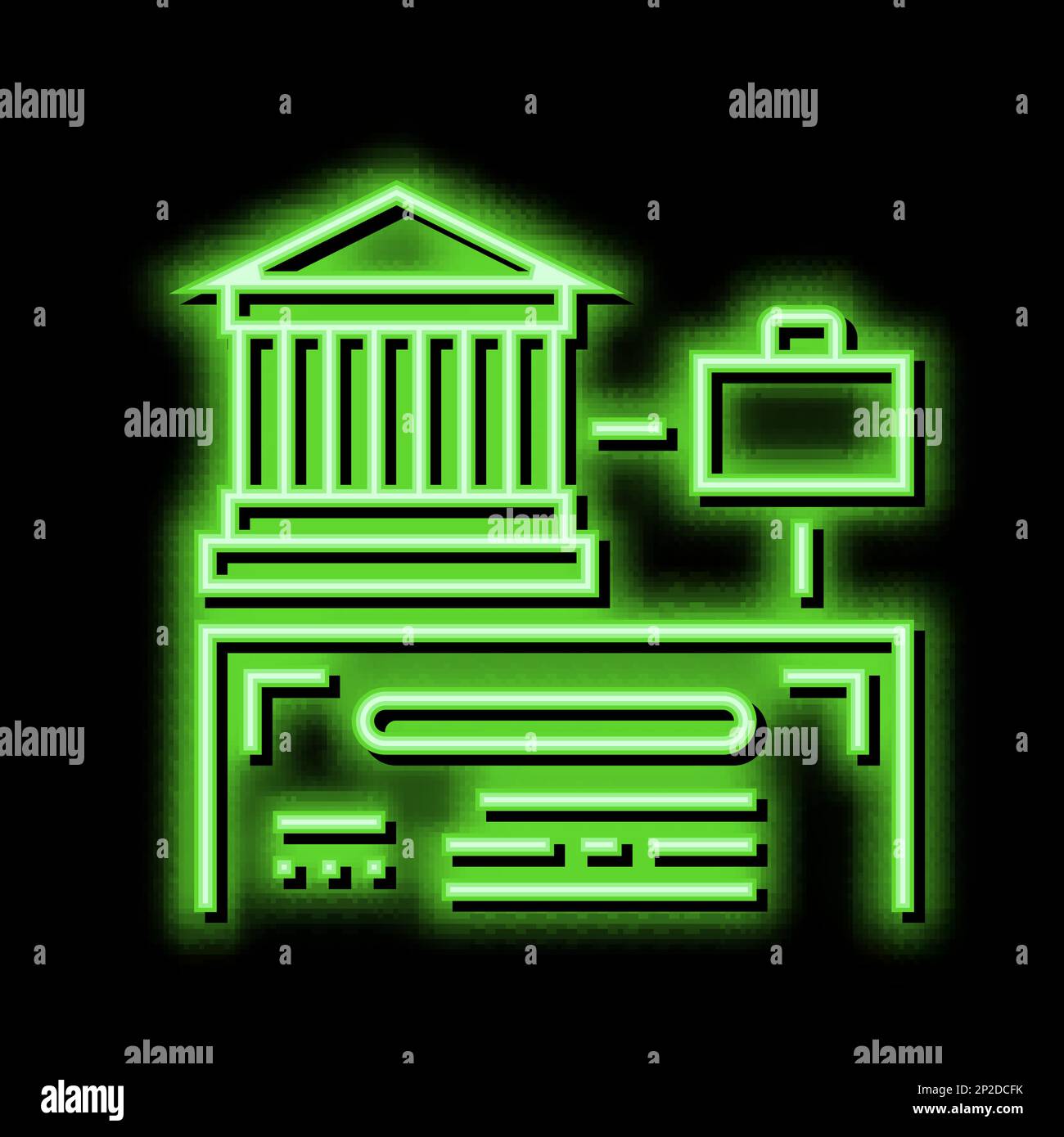 financial company business share neon glow icon illustration Stock ...