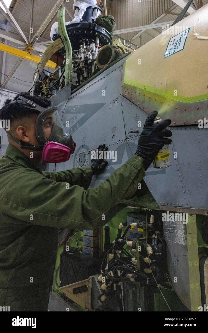 U.S. Marine Corps Lance Cpl. Eddie Reynoso, a helicopter airframe ...
