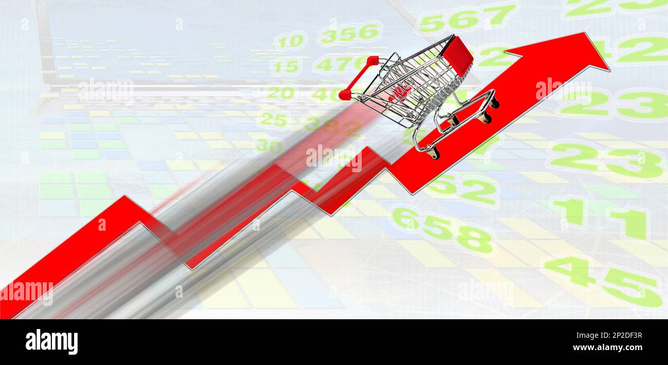 Inflation shopping basket hi-res stock photography and images - Alamy