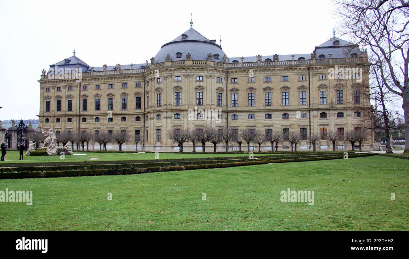 The Residenz, 18th-century baroque Prince-Bishops Palace, southern side ...