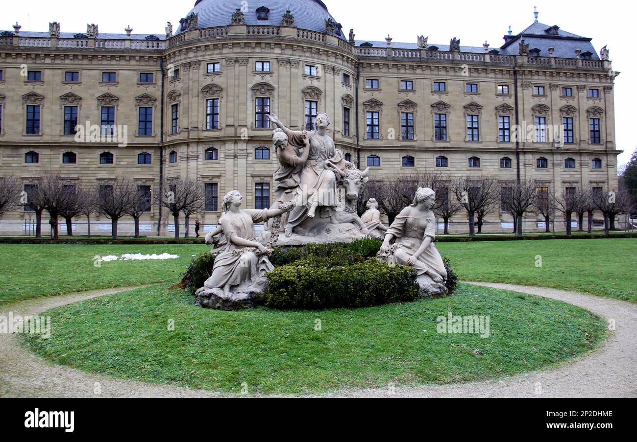 The Abduction of Europa, sculptural group in the Court Gardens of the ...