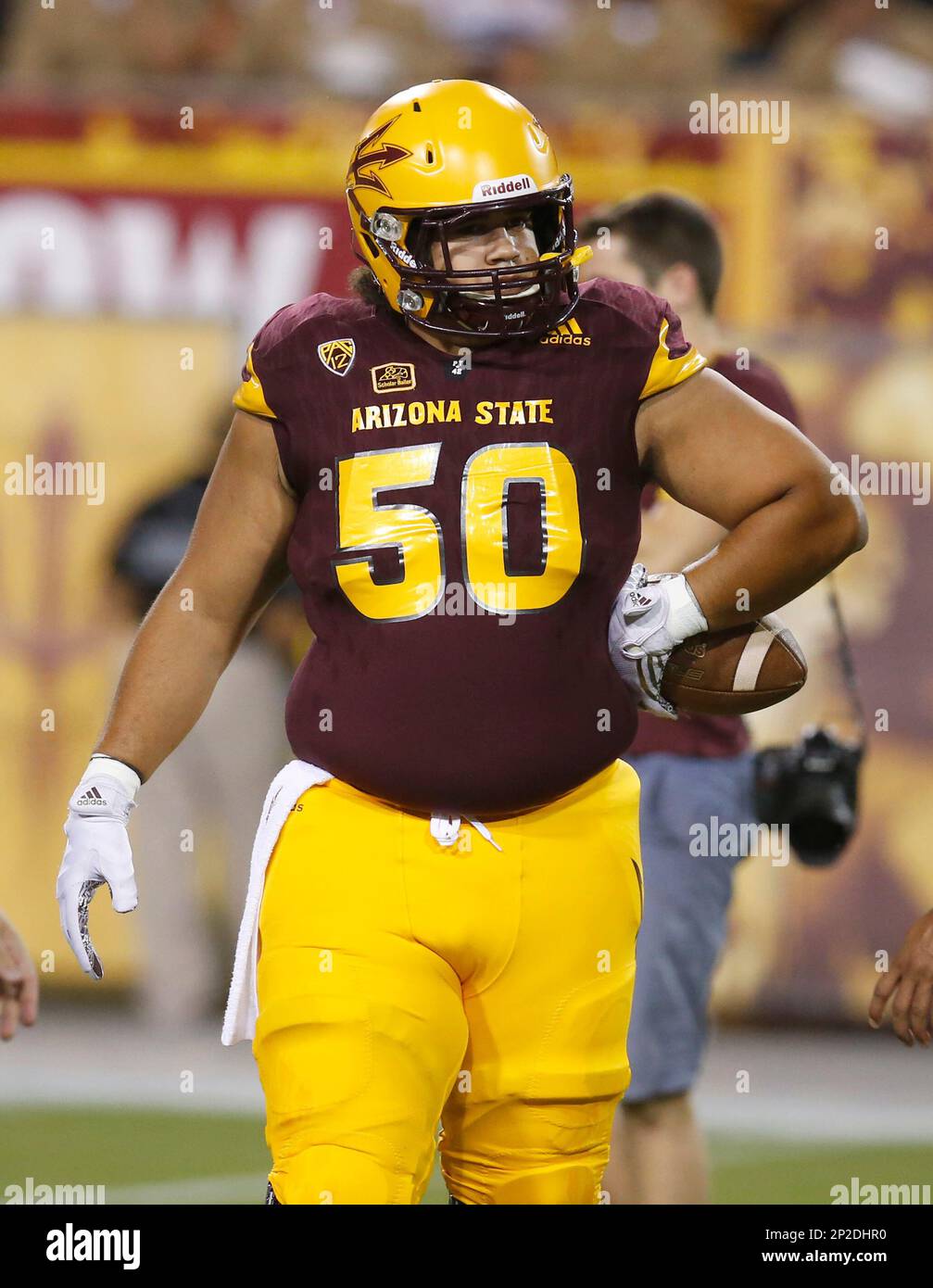 Arizona State offensive lineman Nick Kelly (50) in the first half ...