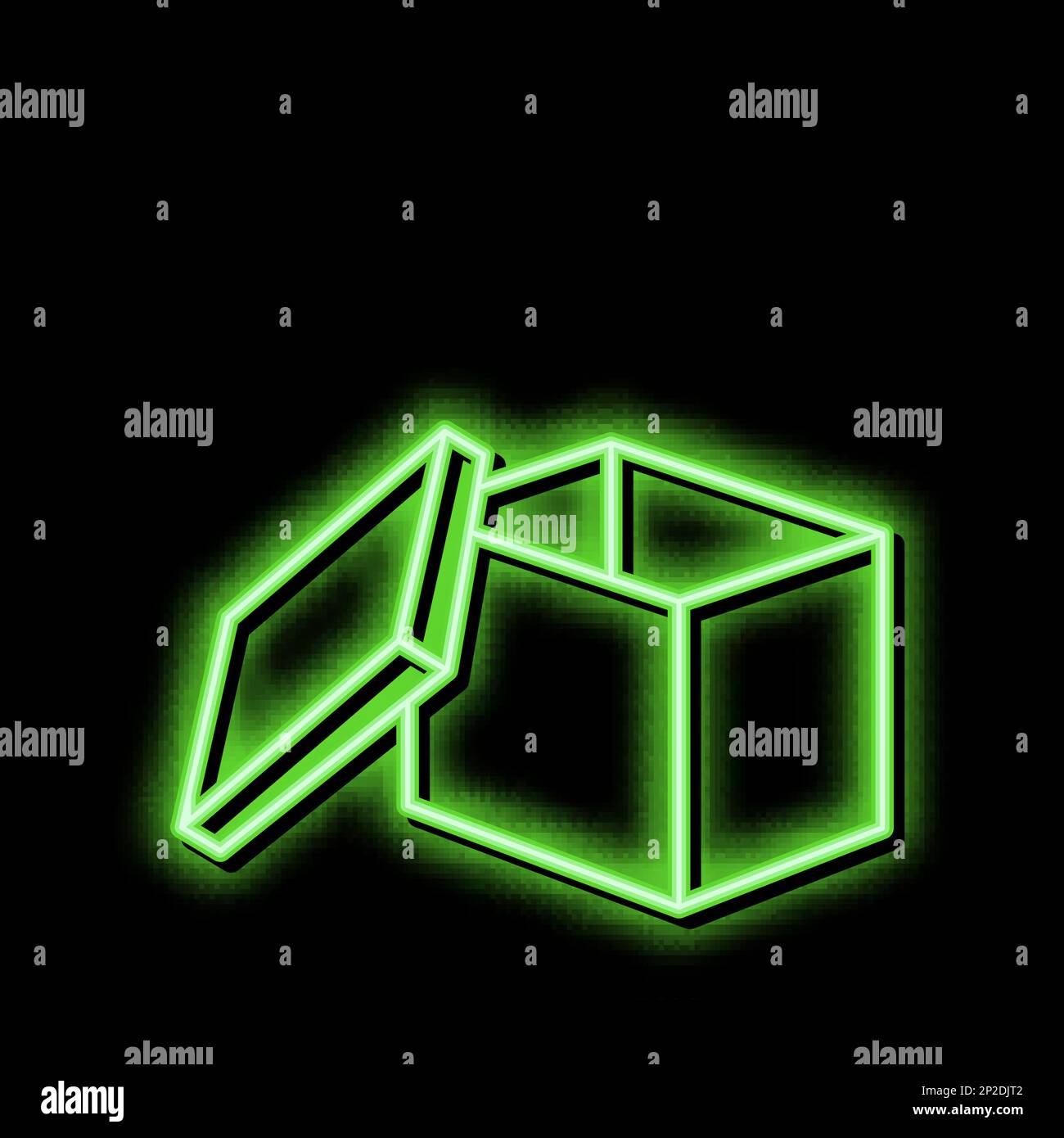 Parcel box neon glow hi-res stock photography and images - Alamy