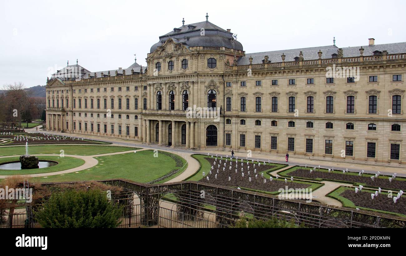 The Residenz, 18th-century baroque Prince-Bishops Palace, Court Gardens ...