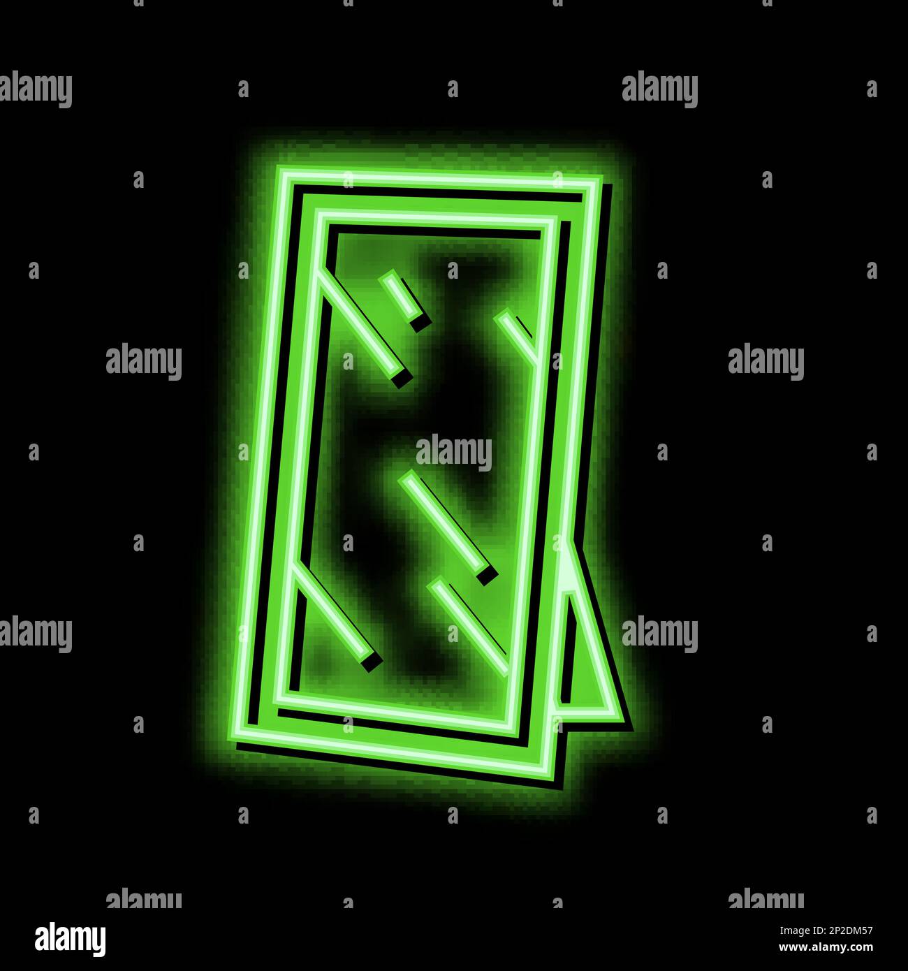 for hallway mirror neon glow icon illustration Stock Vector Image & Art ...