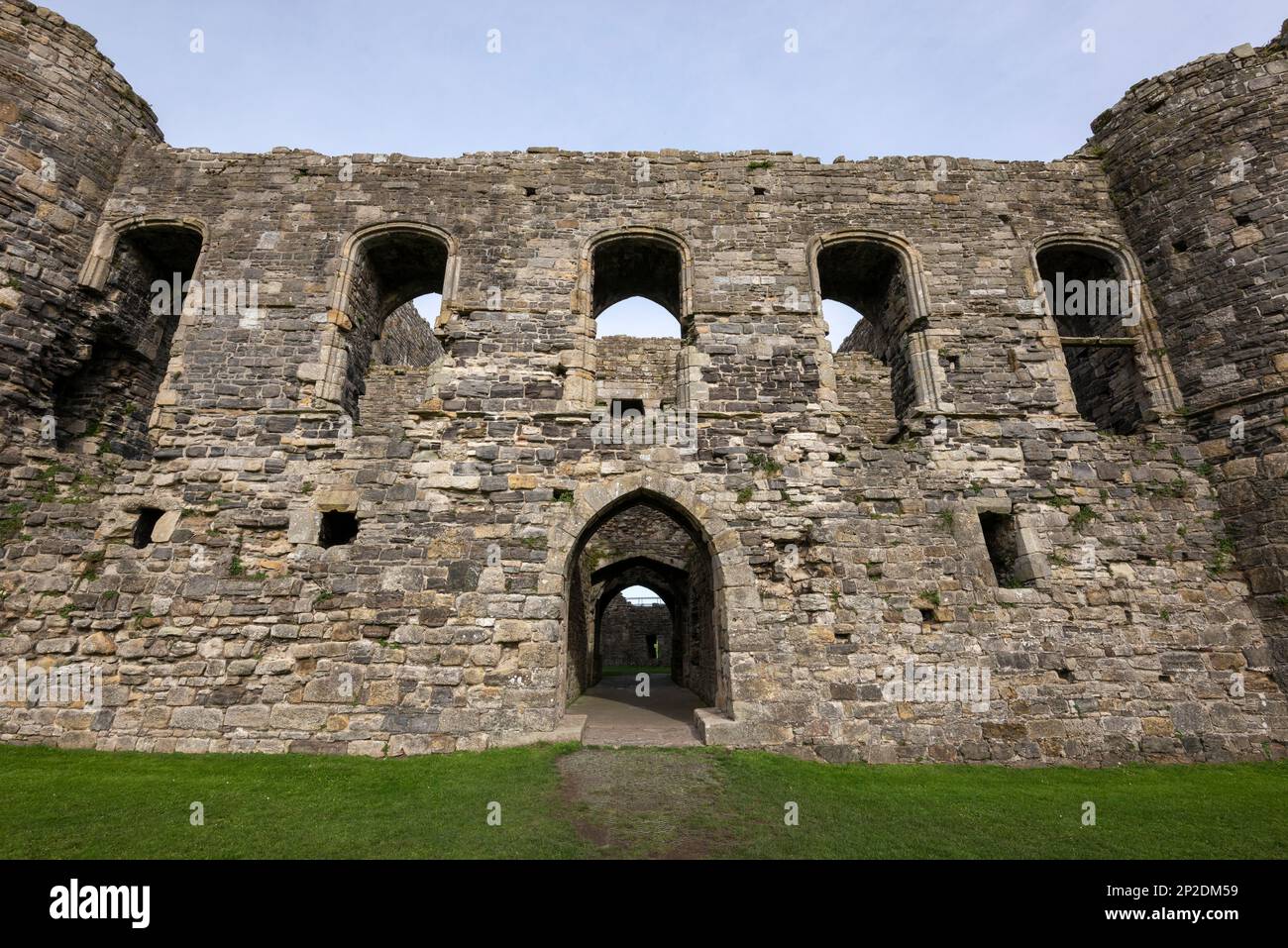 North Gatehouse of Beaumaris Castle, Anglesey, North Wales Stock Photo ...