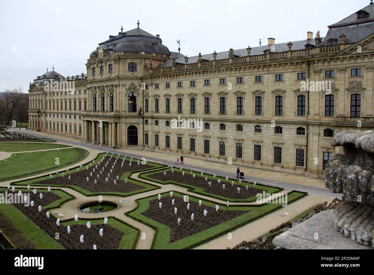 The Residenz, 18th-century baroque Prince-Bishops Palace, Court Gardens ...