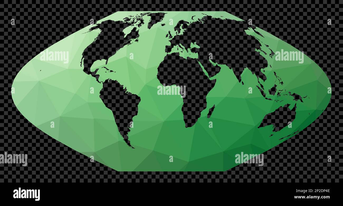 Abstract digital map of world. Mt Flat Polar Sinusoidal projection ...