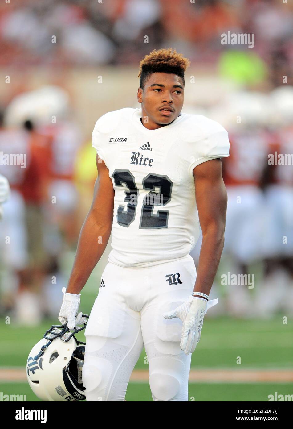 12 September 2015: Rice DB Christian Bertrand during pregame warm ups ...