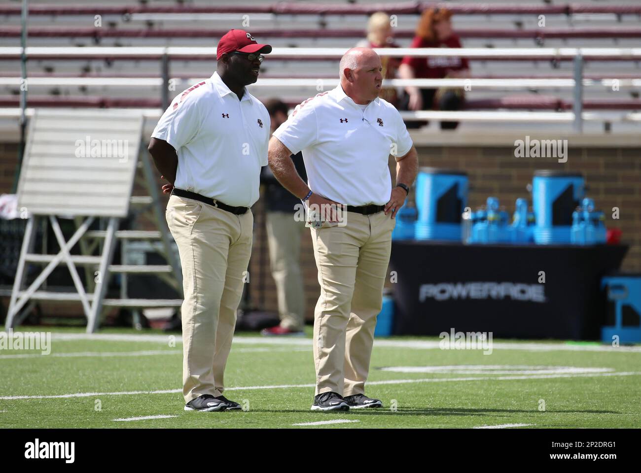 September 12, 2015: Boston College defensive Line coach Ben Albert and ...