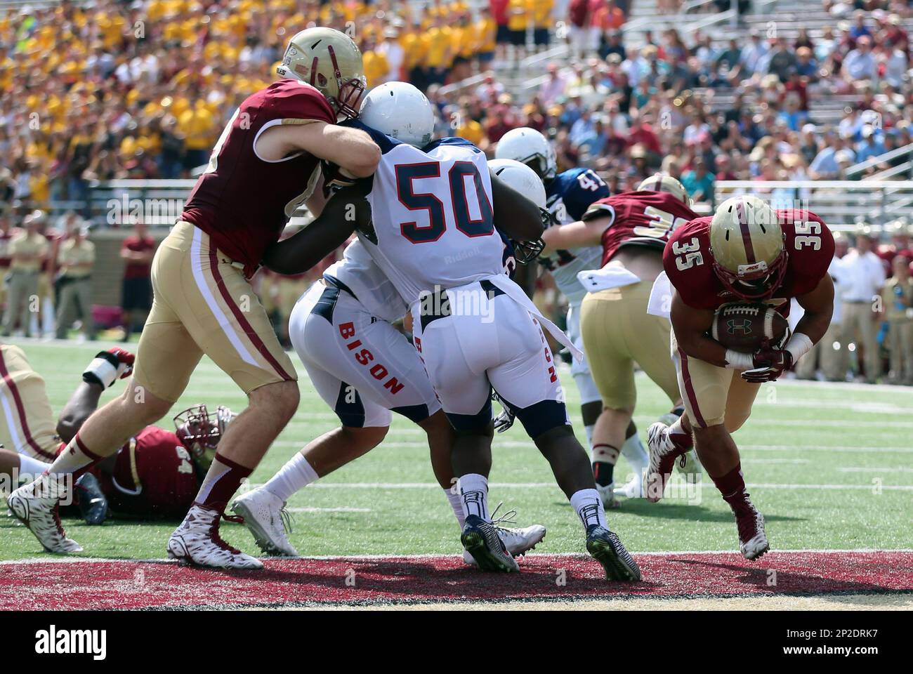 September 12, 2015: Boston College running back Tyler Rouse (35) cashes ...