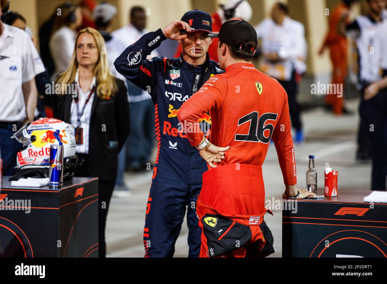 VERSTAPPEN Max (ned), Red Bull Racing RB19, portrait LECLERC Charles ...
