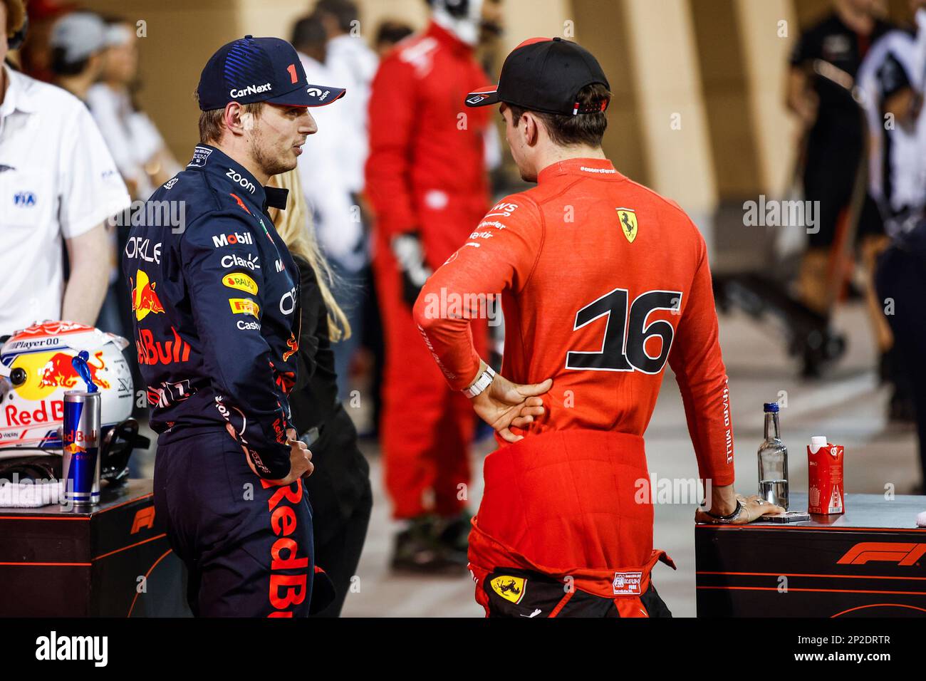 VERSTAPPEN Max (ned), Red Bull Racing RB19, portrait LECLERC Charles ...