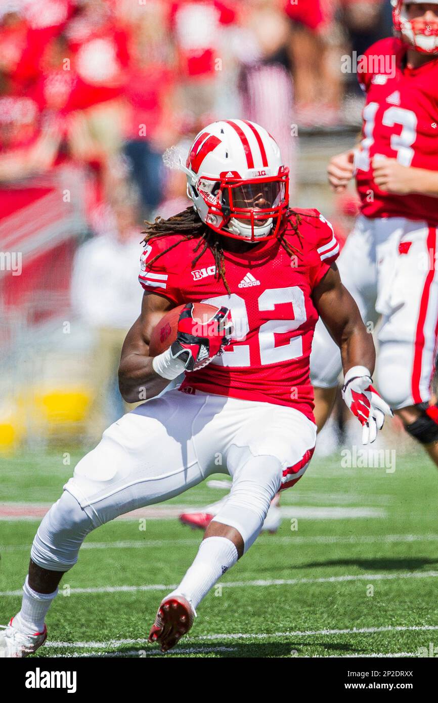 September 12, 2015: Wisconsin Badgers running back Caleb Kinlaw (22) in ...