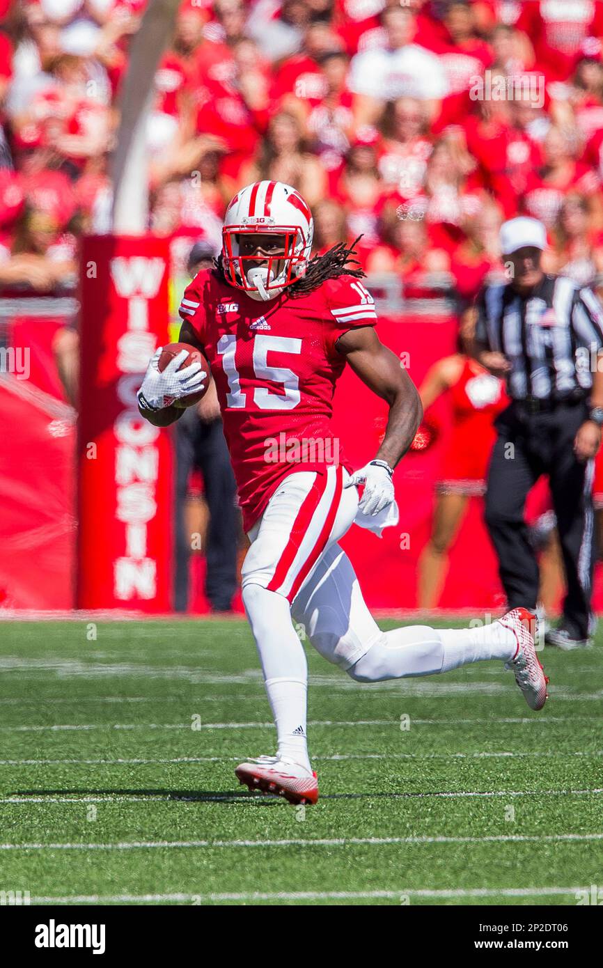 September 12, 2015: Wisconsin Badgers wide receiver Robert Wheelwright ...
